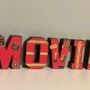 Hollywood/oscars Themed 3D Letters - Etsy
