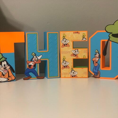 Goofy Inspired 3D Letter - Etsy