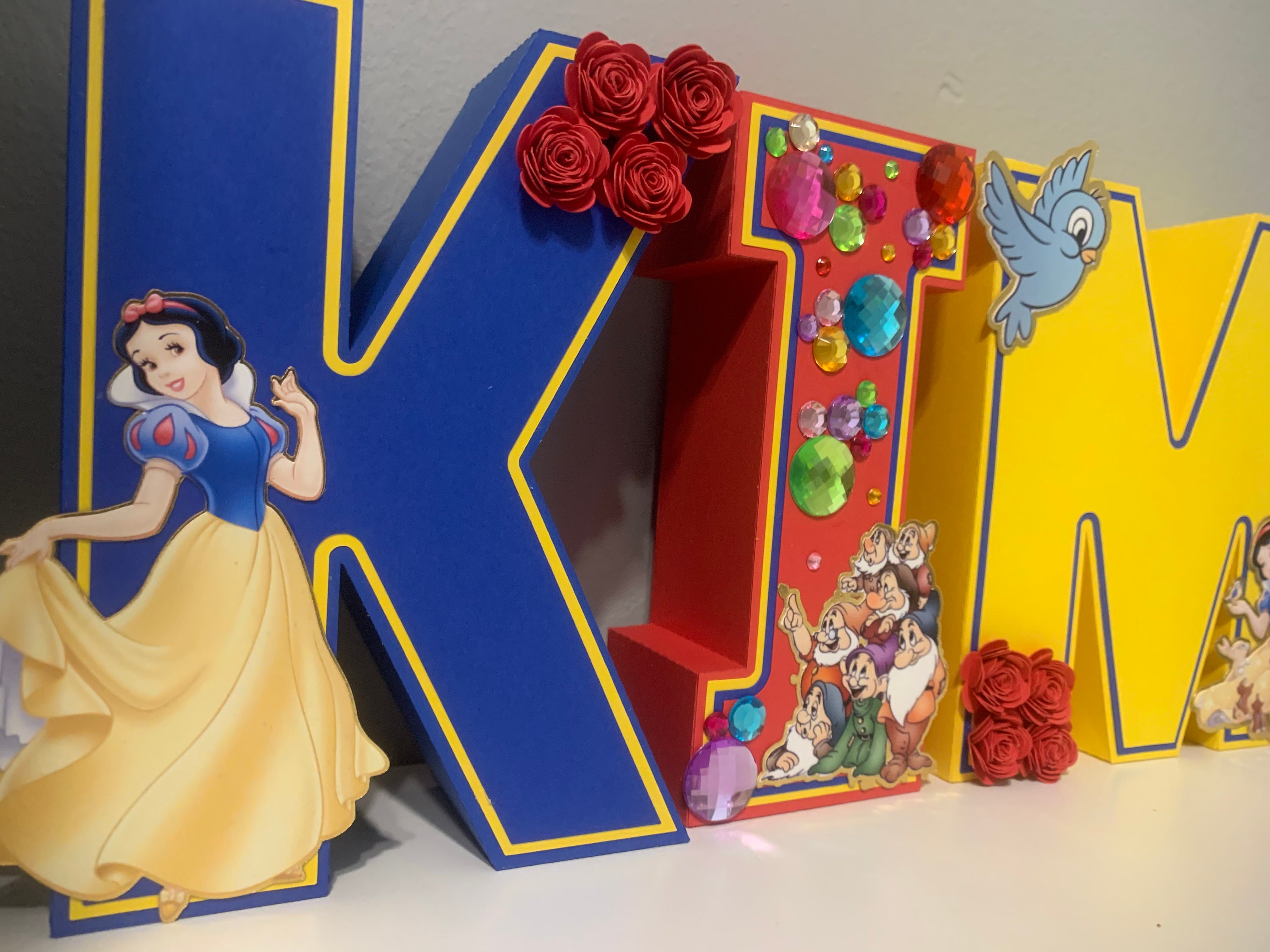 Custom Snow White 3D Letters - Etsy