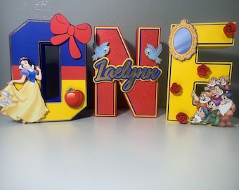 Snow White 3D Letters / Snow White Birthday Decorations / Snow White ...