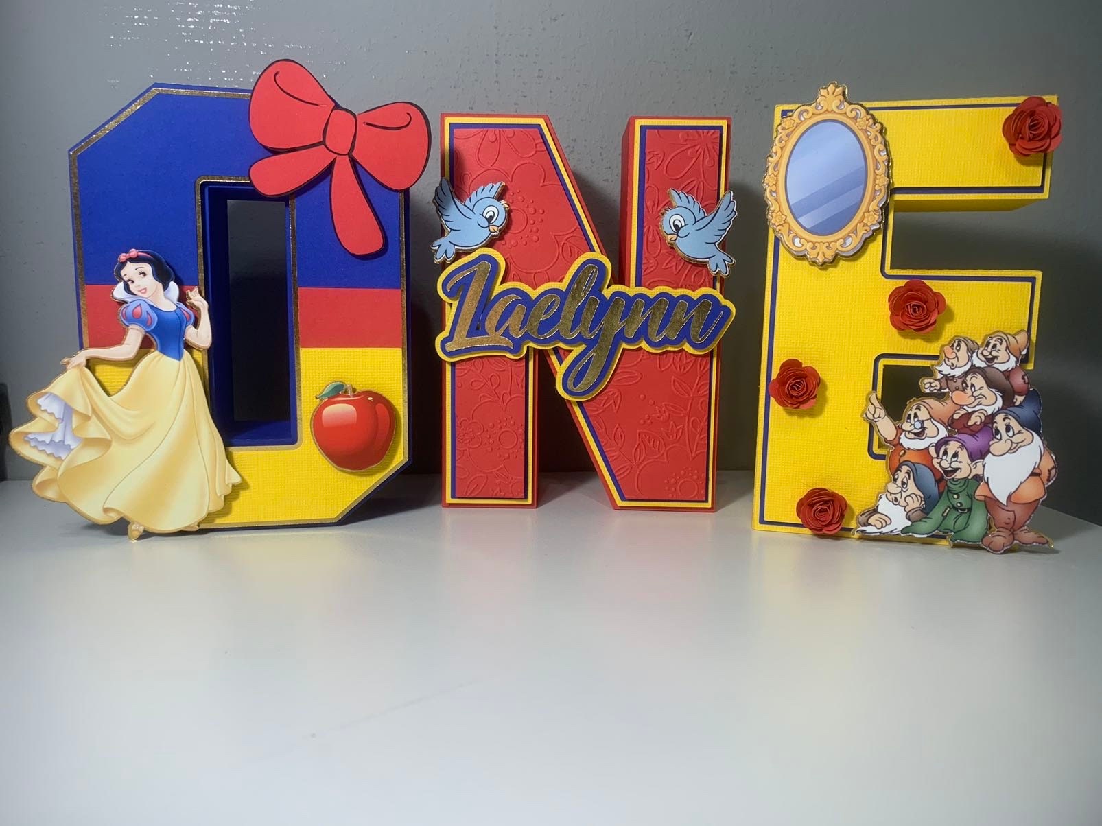 Custom Snow White 3D Letters - Etsy