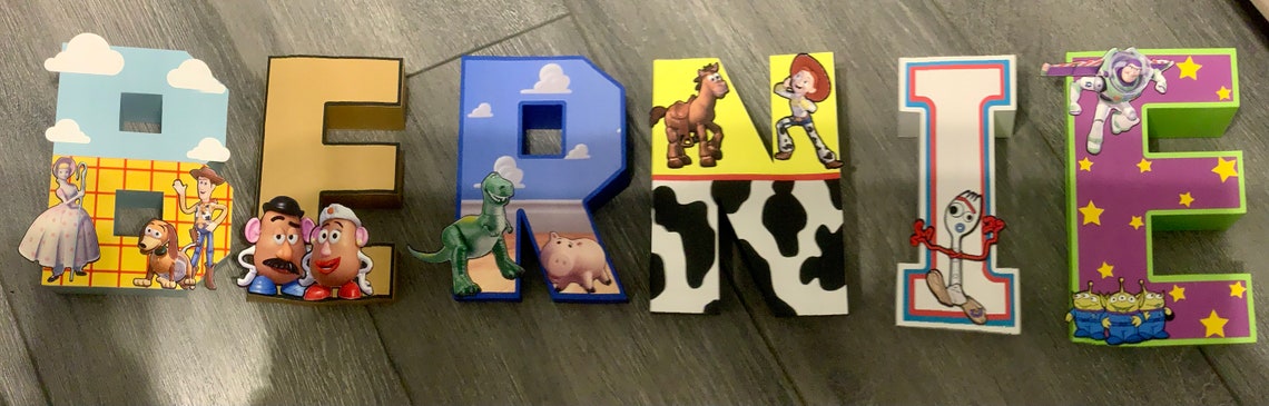 Toy Story Themed 3D Letters - Etsy