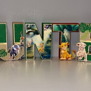 Lion King Inspired 3D Letter - Etsy