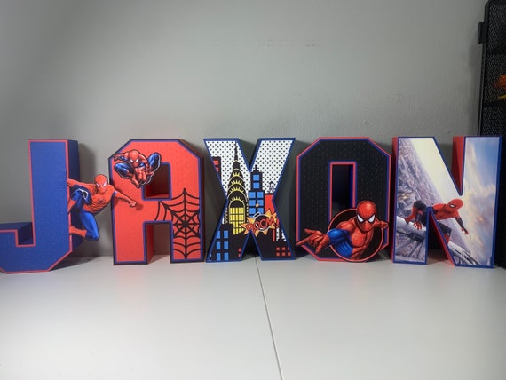 Spider Man Themed 3D Letters - Etsy