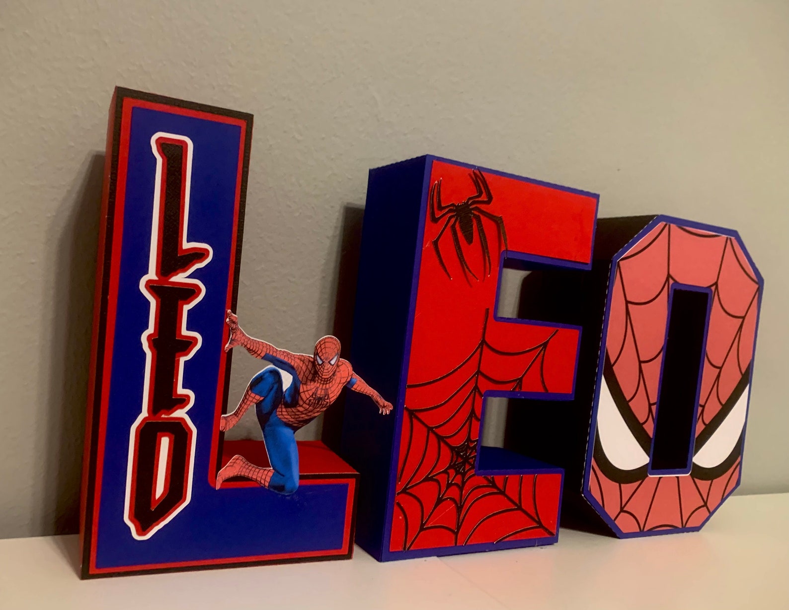 Spider Man Themed 3D Letters - Etsy