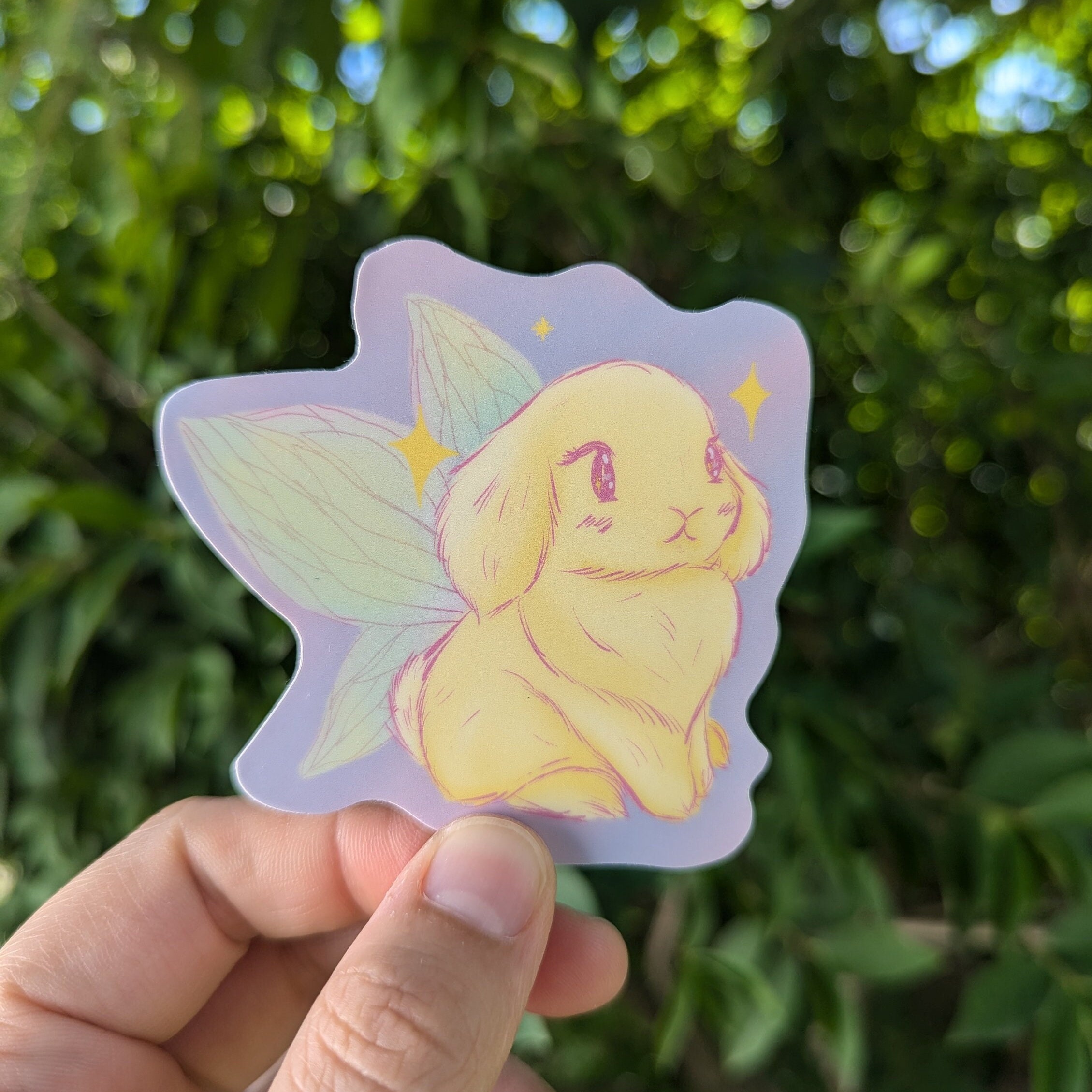 Fairy Bunny Cute Vinyl Sticker - Etsy
