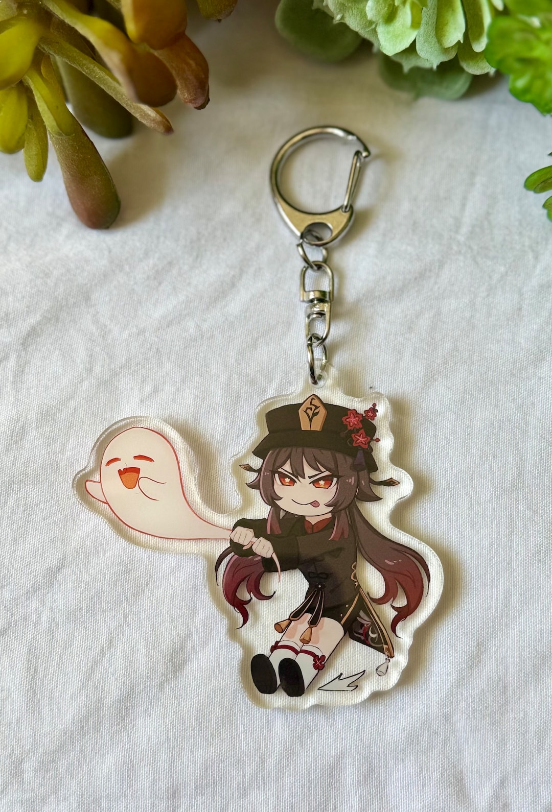 Genshin Impact Hu Tao Keychain - Etsy