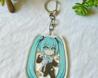 Hatsune Miku Keychain Miku Keyring - Etsy