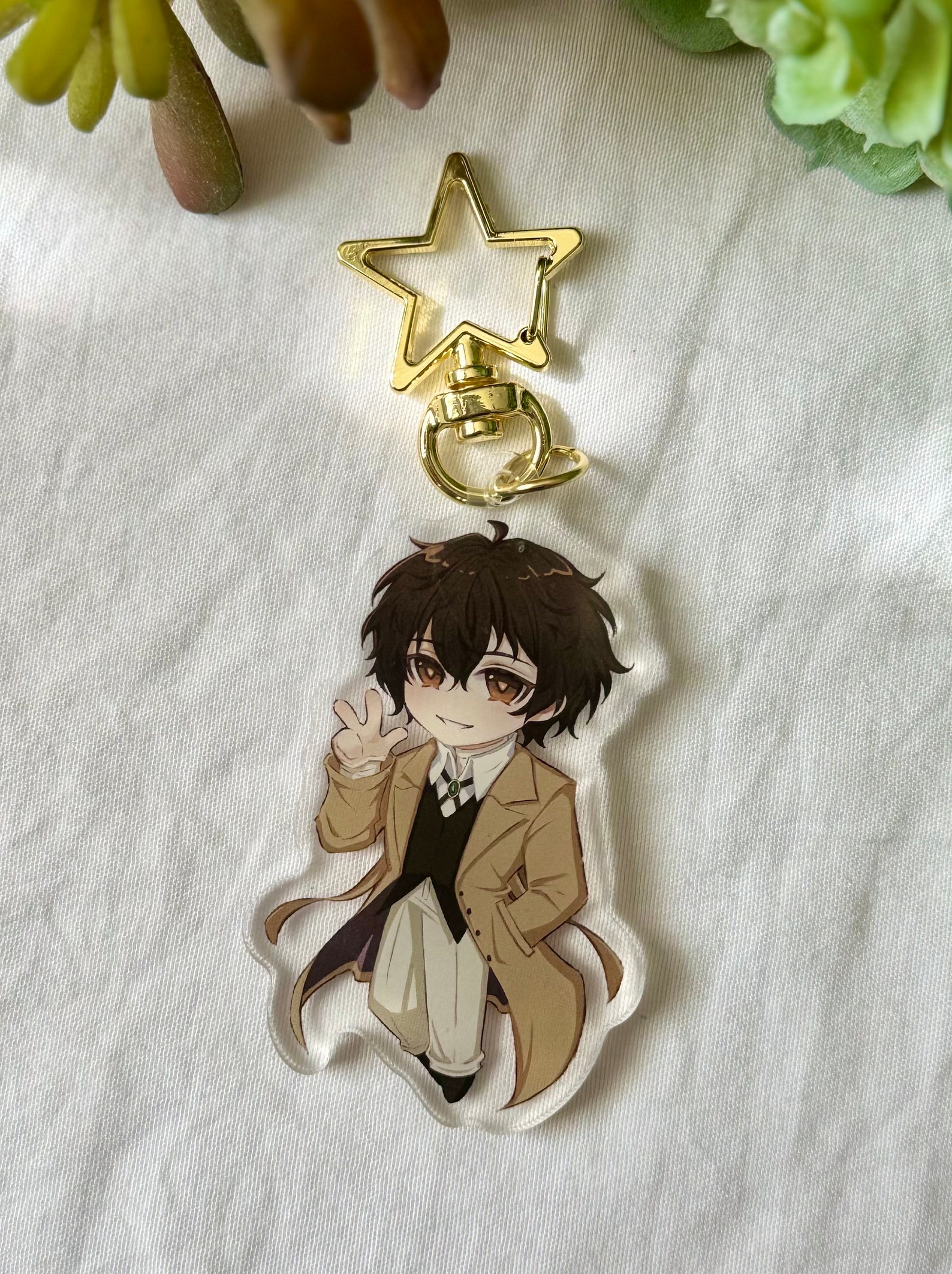BSD Dazai Keychain - Etsy