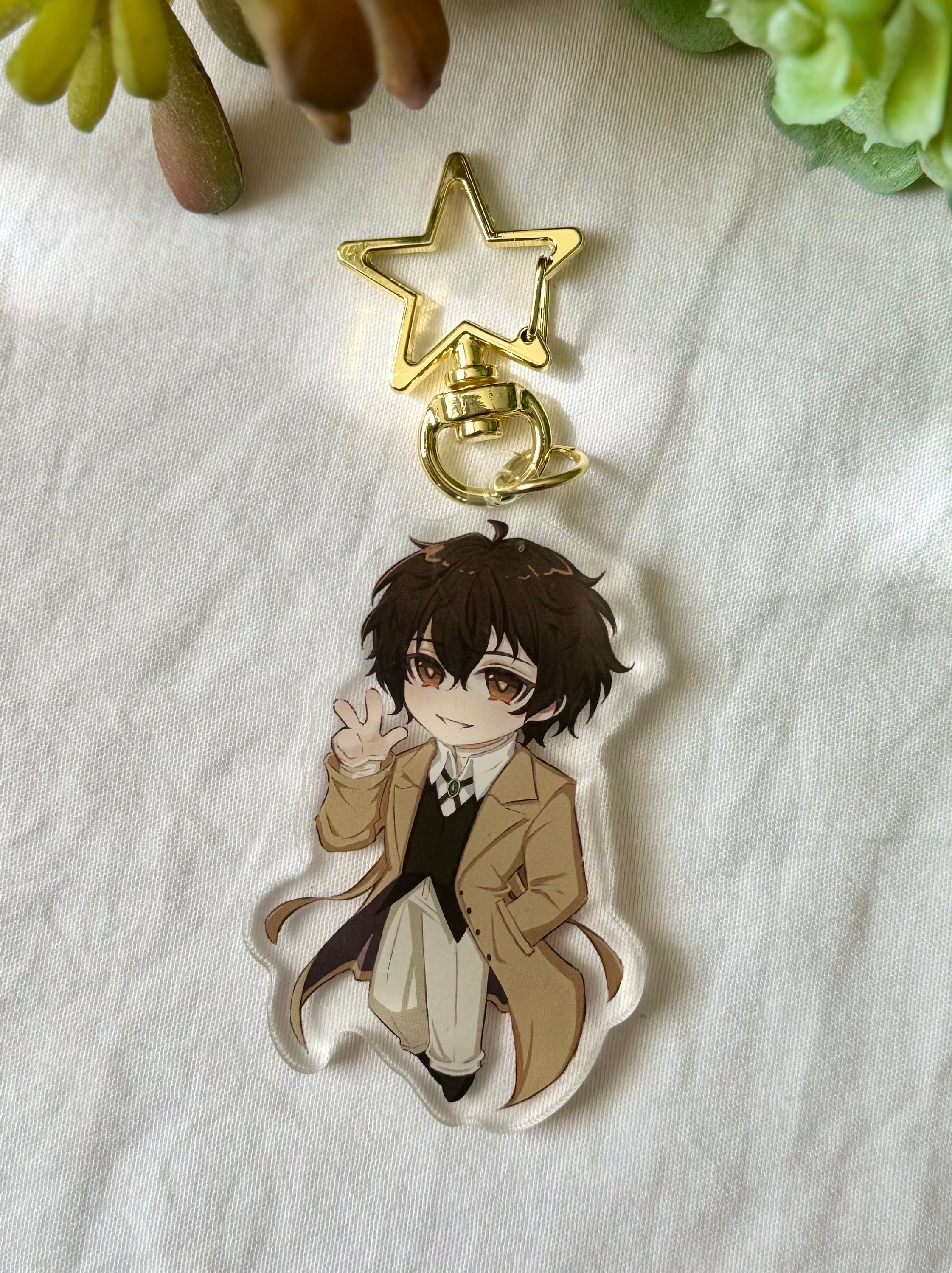 BSD Dazai Keychain - Etsy