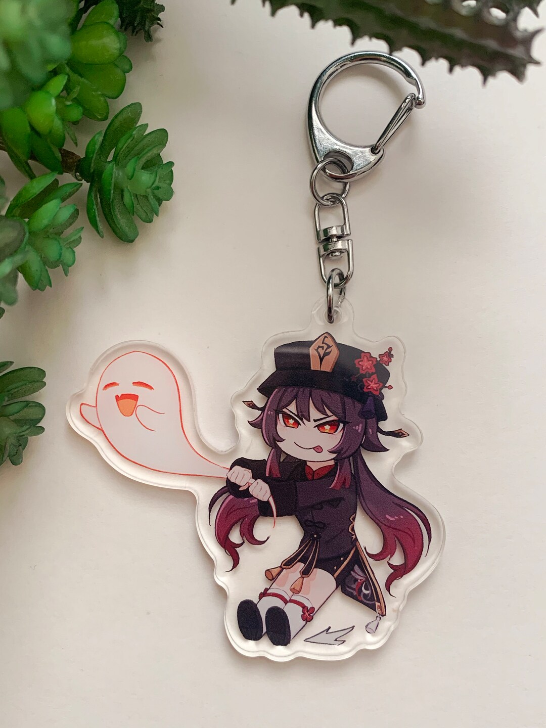 Genshin Impact Hu Tao Keychain - Etsy