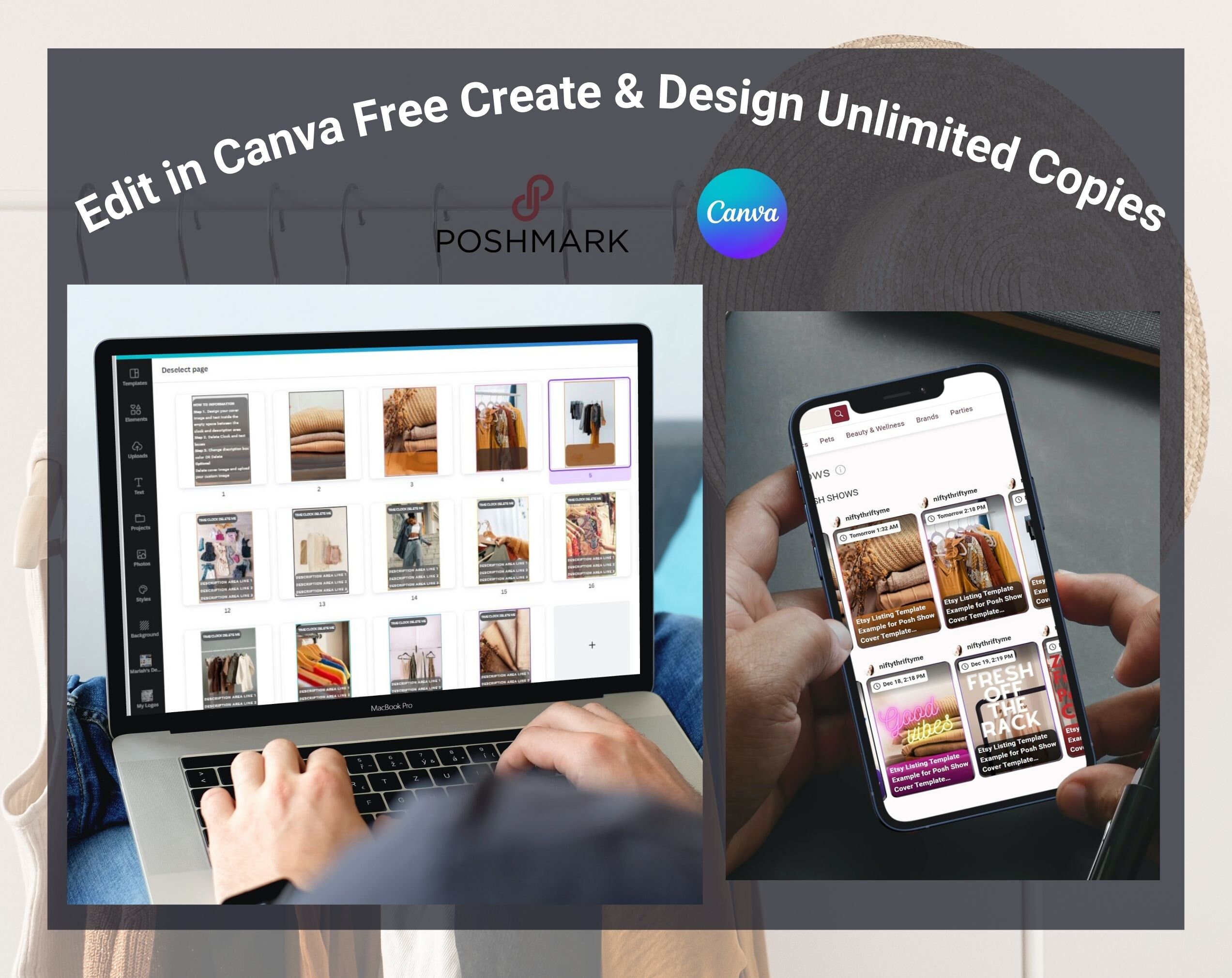 Posh Show Cover Image, Cover Template, Canva Template, Poshmark Live ...