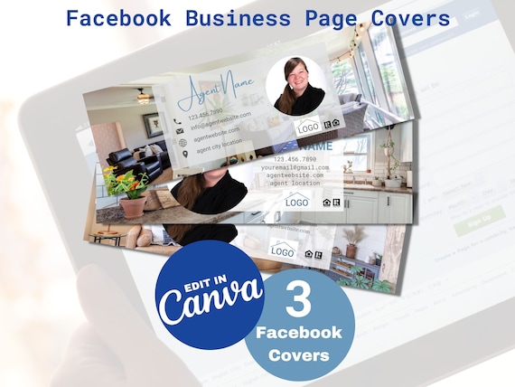 3 Facebook Templates Social Media Templates Facebook Cover | Etsy