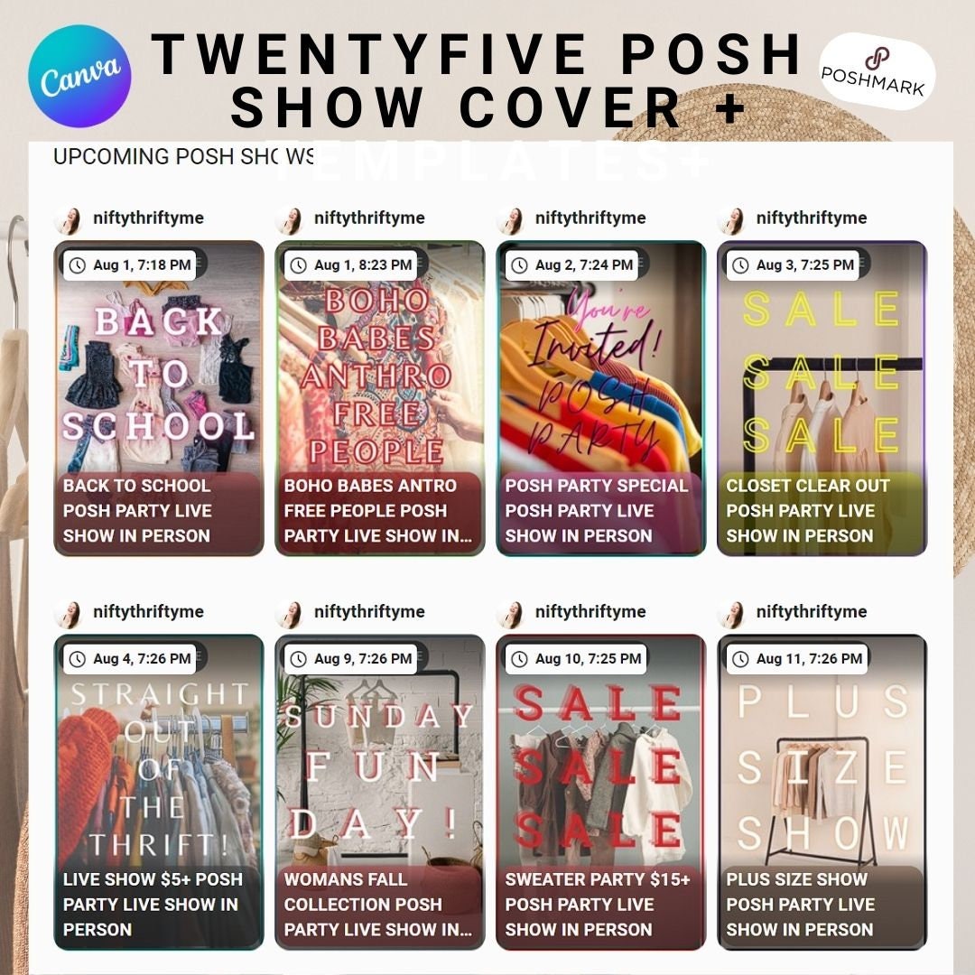 Boho Posh Show Cover Image + Plus | Cover Template | Canva Template ...