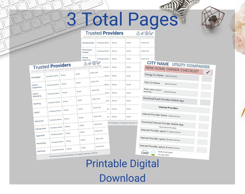 Trusted Providers List | Untility List | Realtor Marketing | Sellers ...