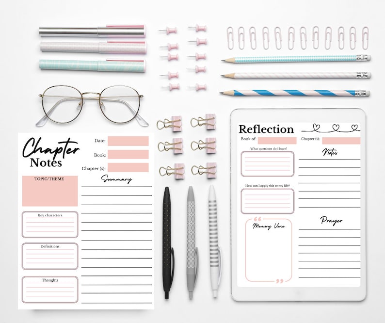 Bible Chapter Summary Worksheet | Study Template (PDF & Digital) - Etsy