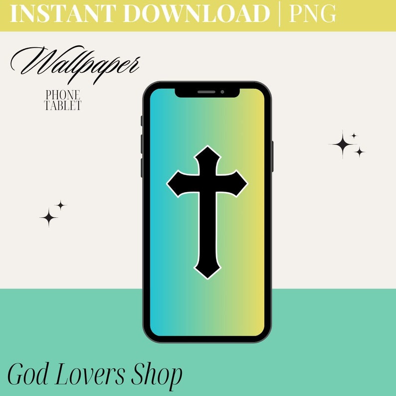 Gradient Cross Christian Wallpaper | Digital Art | Inspirational Faith ...