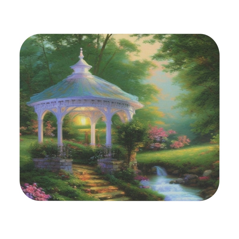 White Gazebo Cottagecore Scenic Mouse Pad (rectangle) - Etsy