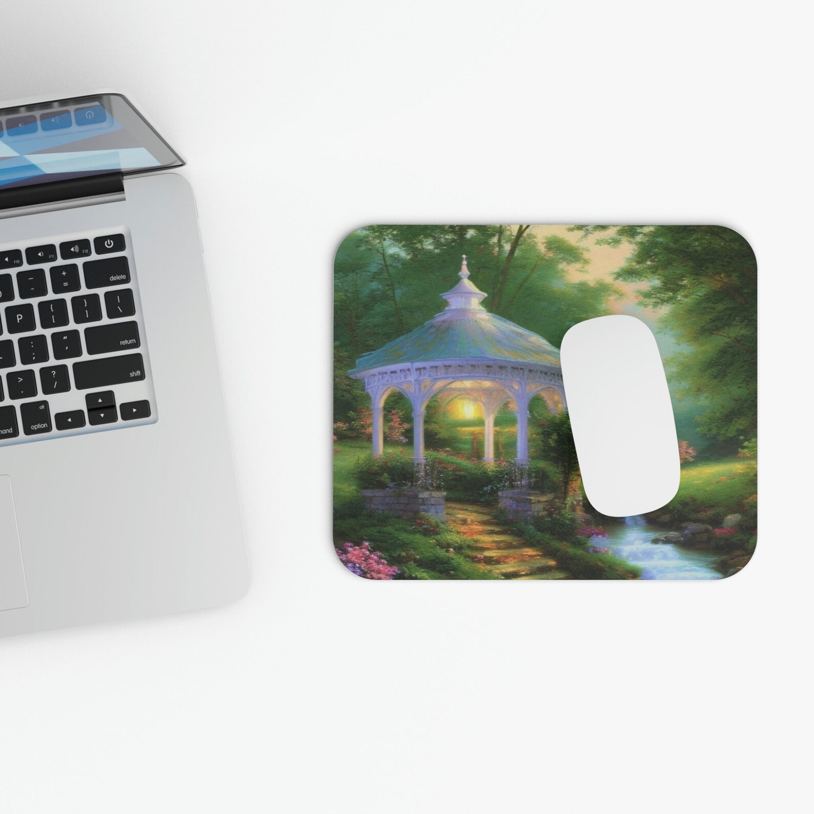 White Gazebo Cottagecore Scenic Mouse Pad (rectangle) - Etsy