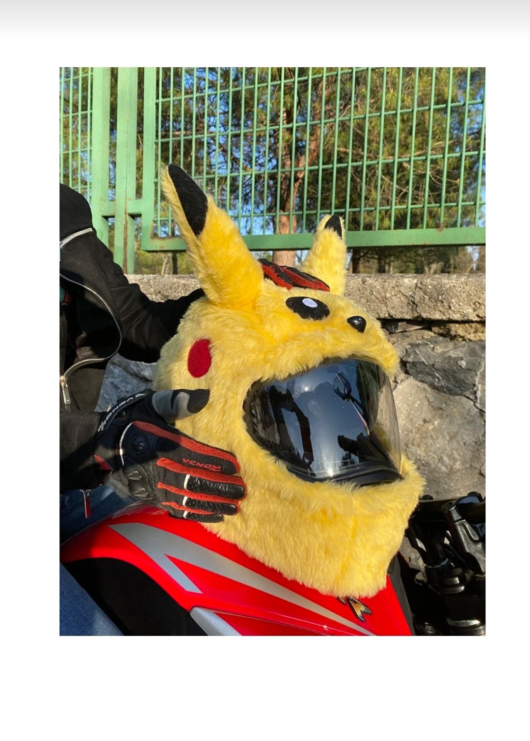 Motorcycle Helmet Cover Funny Hats Yellow Color Animal Helmets Cover ...