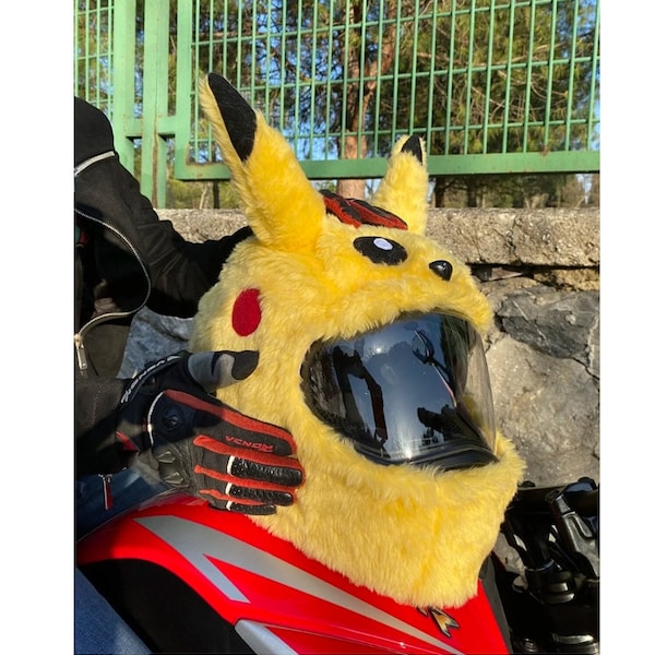 Pikachu Motorcycle Helmet Cover - Etsy