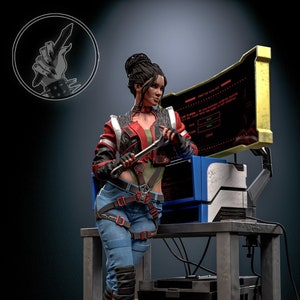 Panam Palmer Figure From Cyberpunk | Unpainted Durable Resin 3D Printed ...