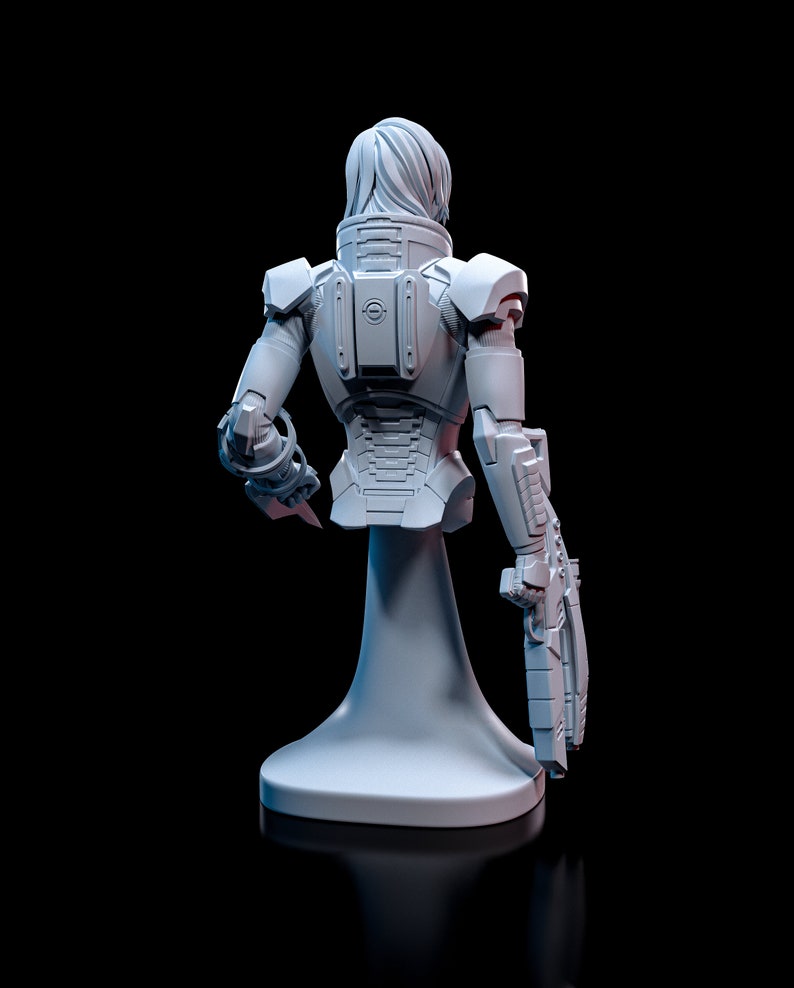 Mass Effect Female Shepard Figure or Bust Unpainted Durable - Etsy