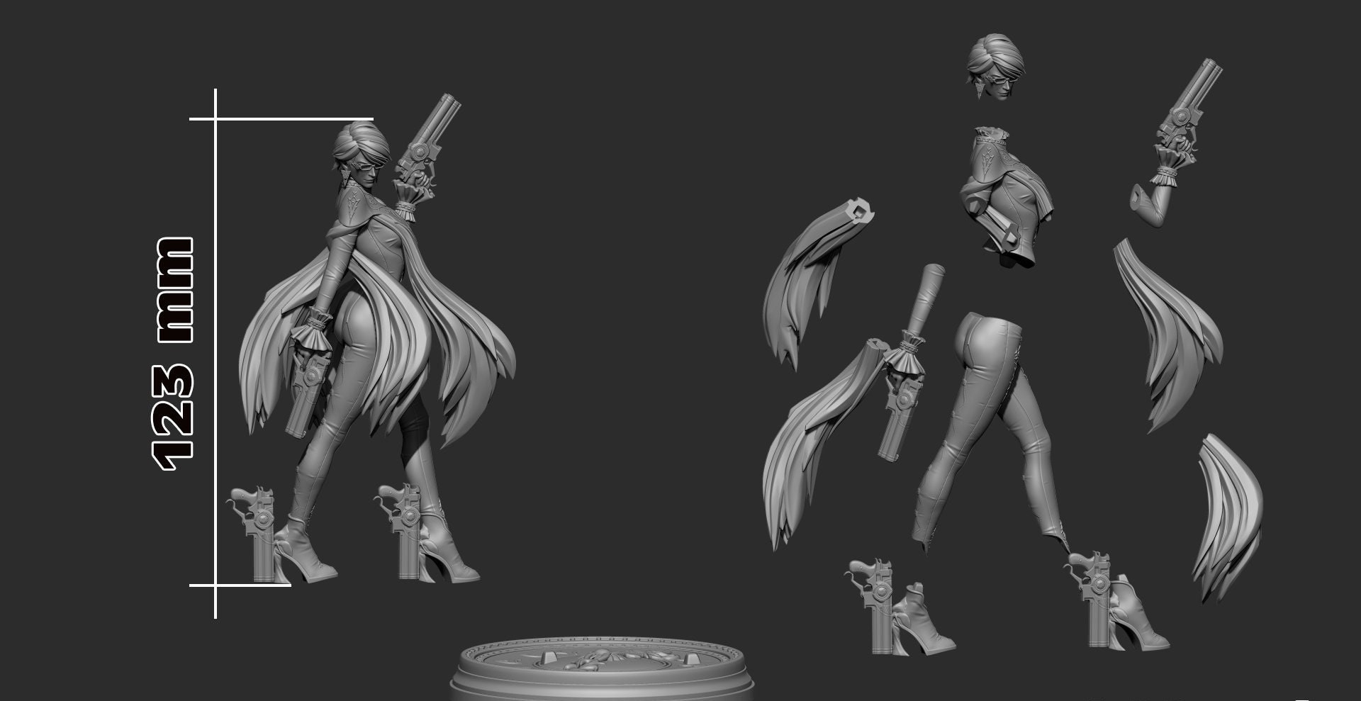 Bayonetta Figure Unpainted Durable Resin 3D Printed Statue / - Etsy