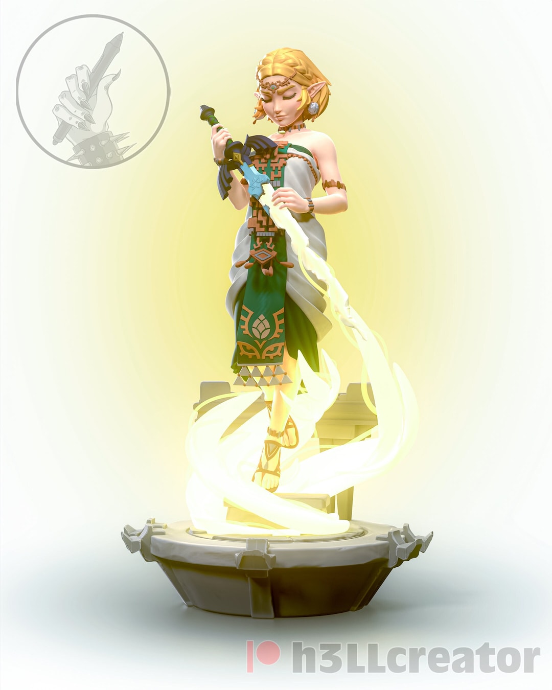 Princess Zelda From Tears of the Kingdom Figure With Clear Effect ...