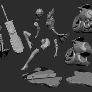 Red From Transistor Figure or Bust | Unpainted Durable Resin 3D Printed ...