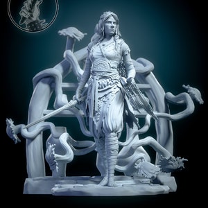 Freya From God of War Figure Unpainted Durable Resin 3D Printed Statue ...