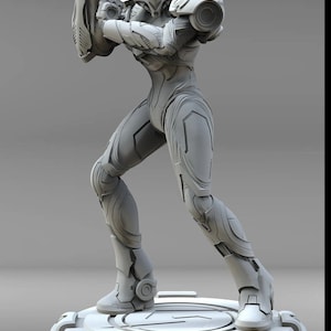 Metroid Dread Samus Figure | Unpainted Durable Resin 3D Printed Statue ...