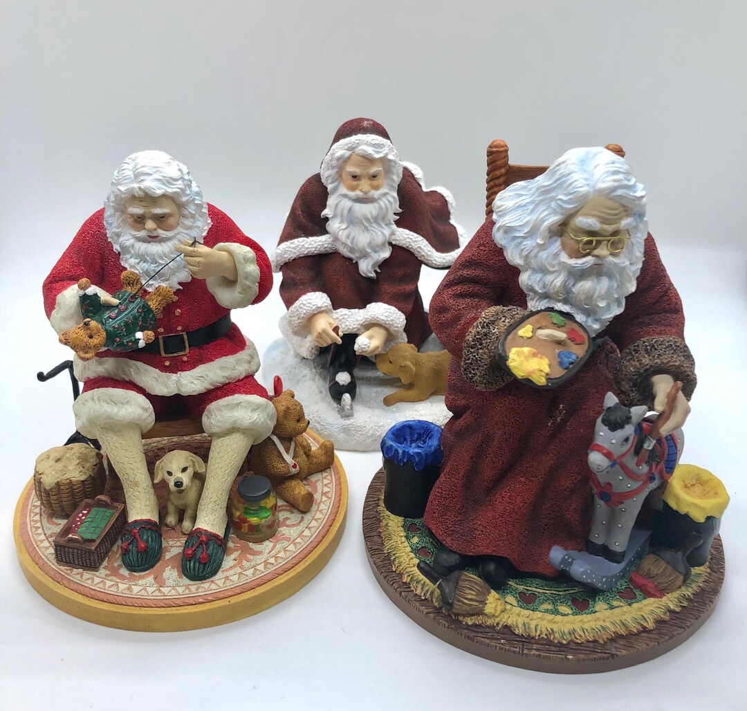 3 PIPKA Limited Edition Collectible Christmas Santa Figurines - Etsy