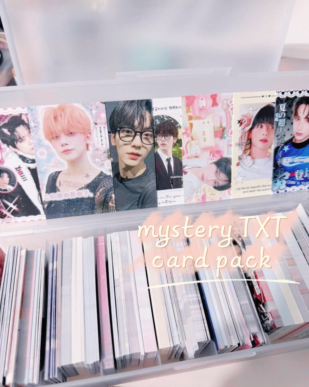 Mystery Txt Kpop Freebie Photocard Square Cards Postcards Stickers ...
