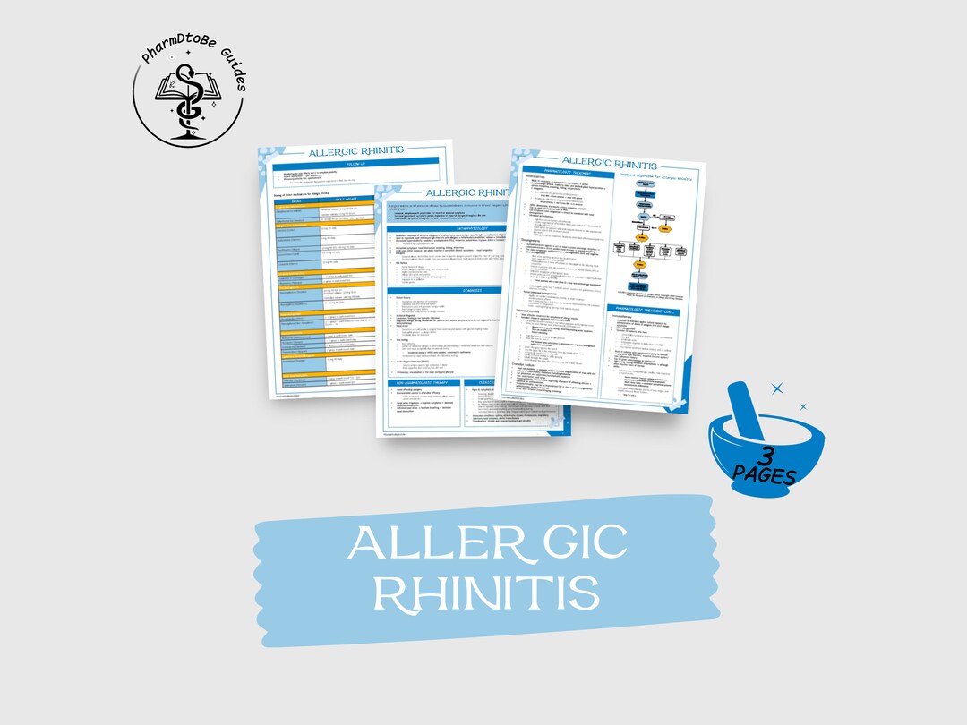 Allergic Rhinitis Study Guide Respiratory Pharmacy Student NP & PA ...