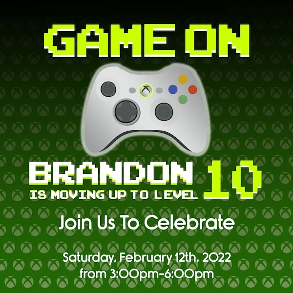 Xbox Invitation - Etsy
