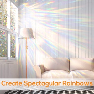 3D Rainbow Window Film, Decorative, Anti-uv, Self Adhesive Vinyl Static ...