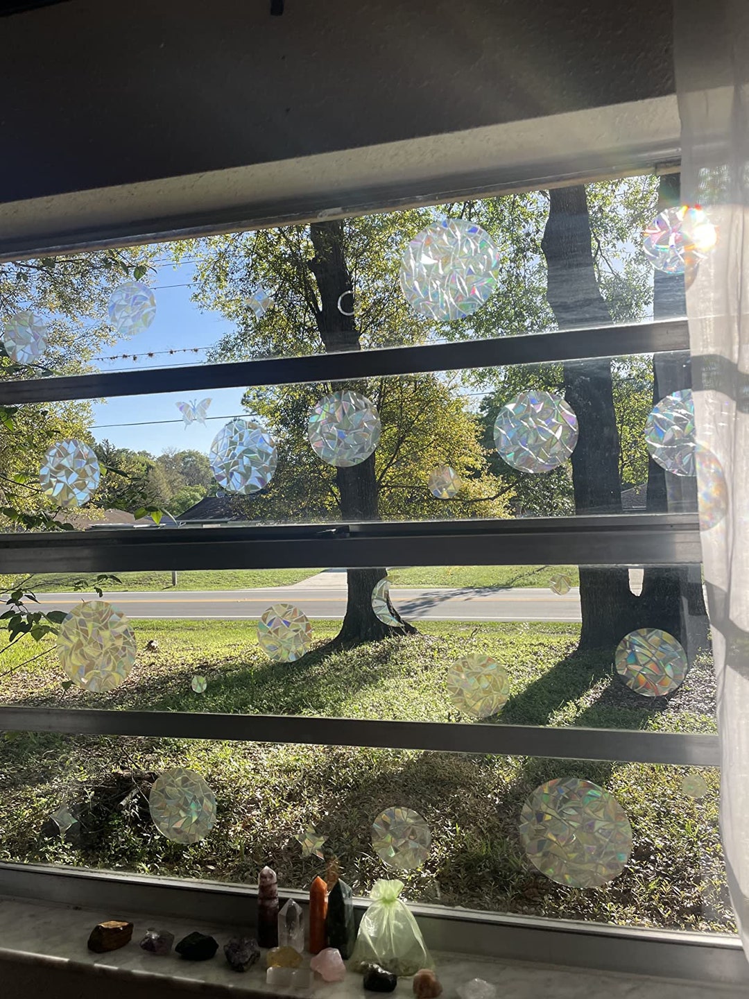 Sun Catcher Circle Window Clings, Anti-collision Window Decals, Save ...