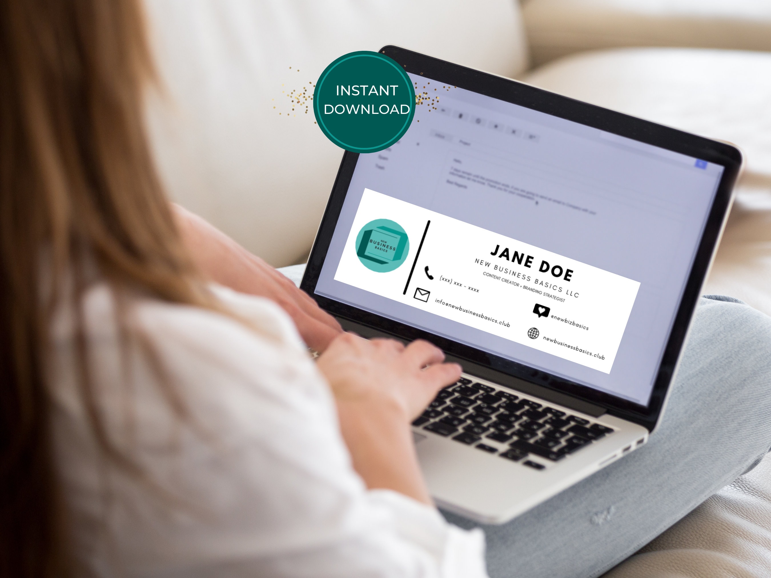 Email Signature Template With Logo & Photo! Editable Canva Signature ...