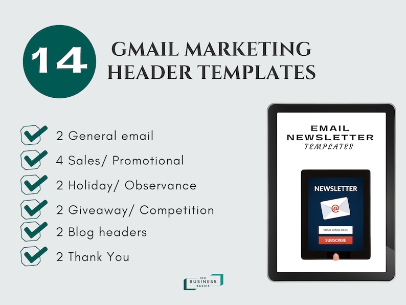 Gmail Email Header Template Set for Ecommerce - New & Small Business - Etsy