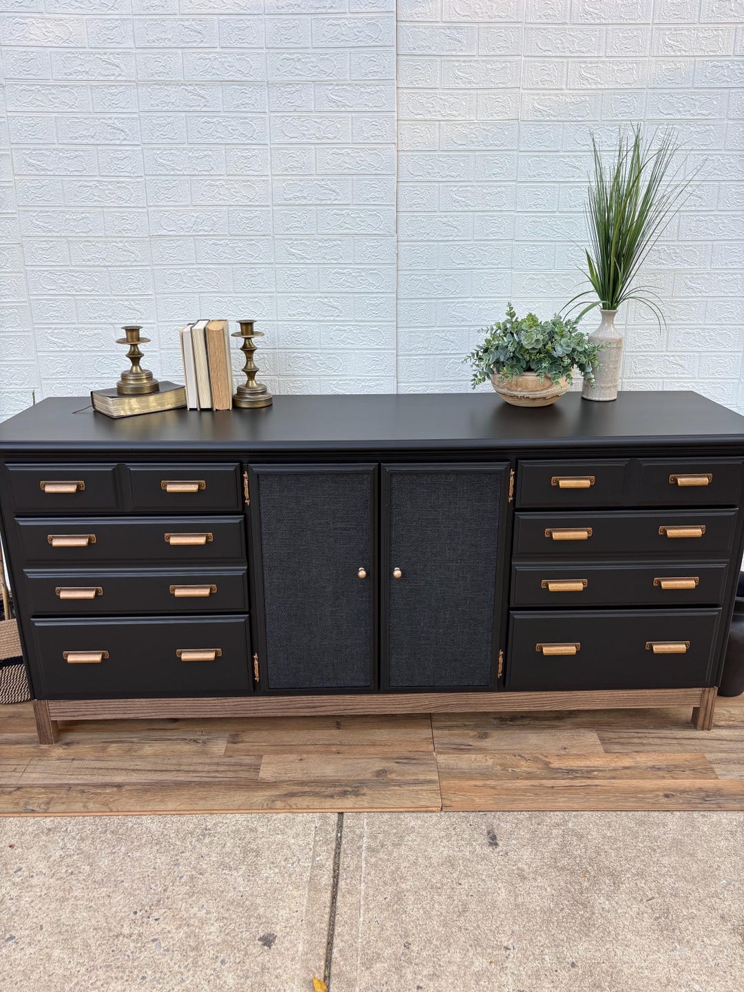 SOLD / Refinished Dresser With 9 Drawers - Etsy