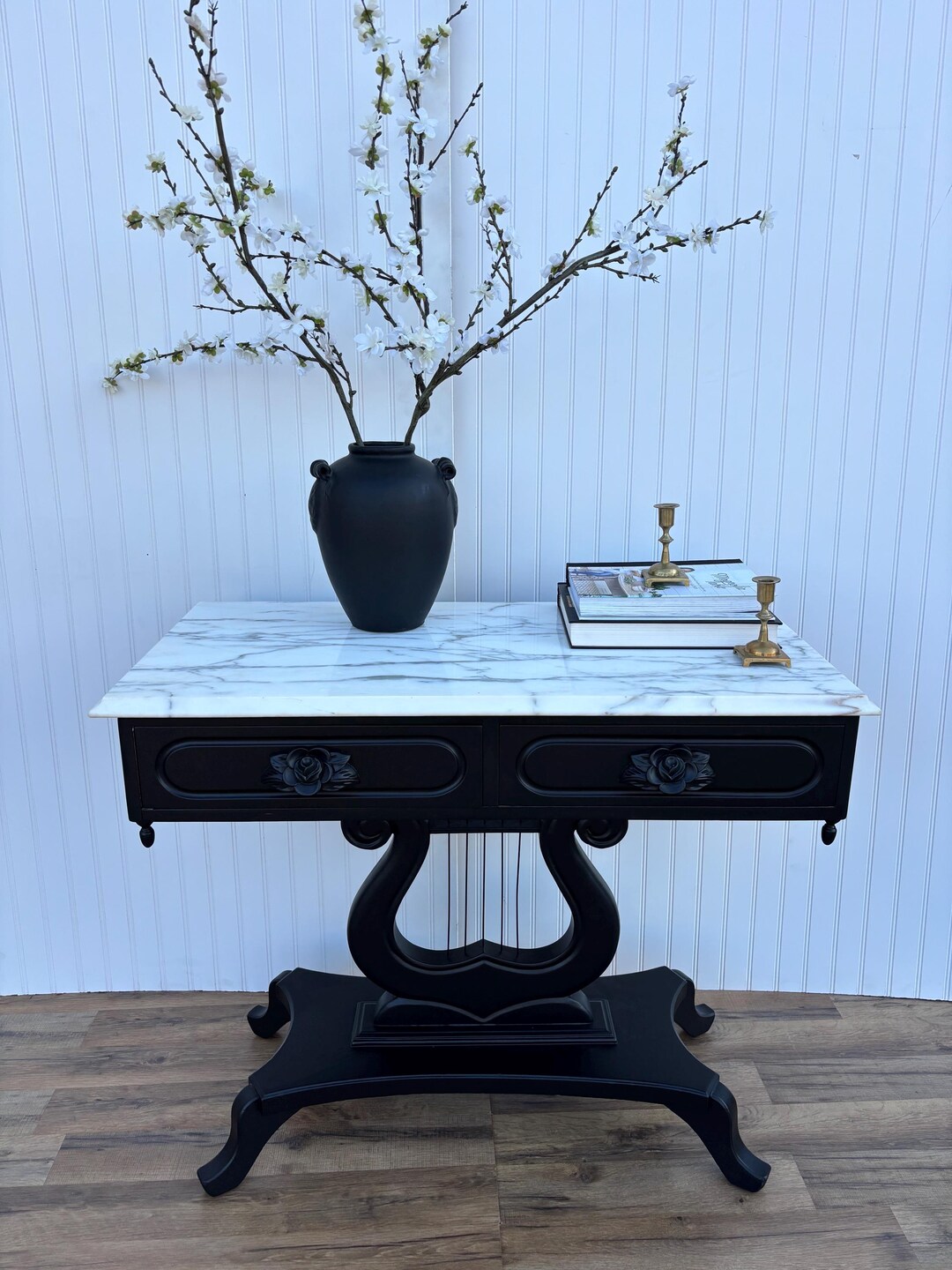 Sold / Victorian Marble Top Entryway Table - Etsy