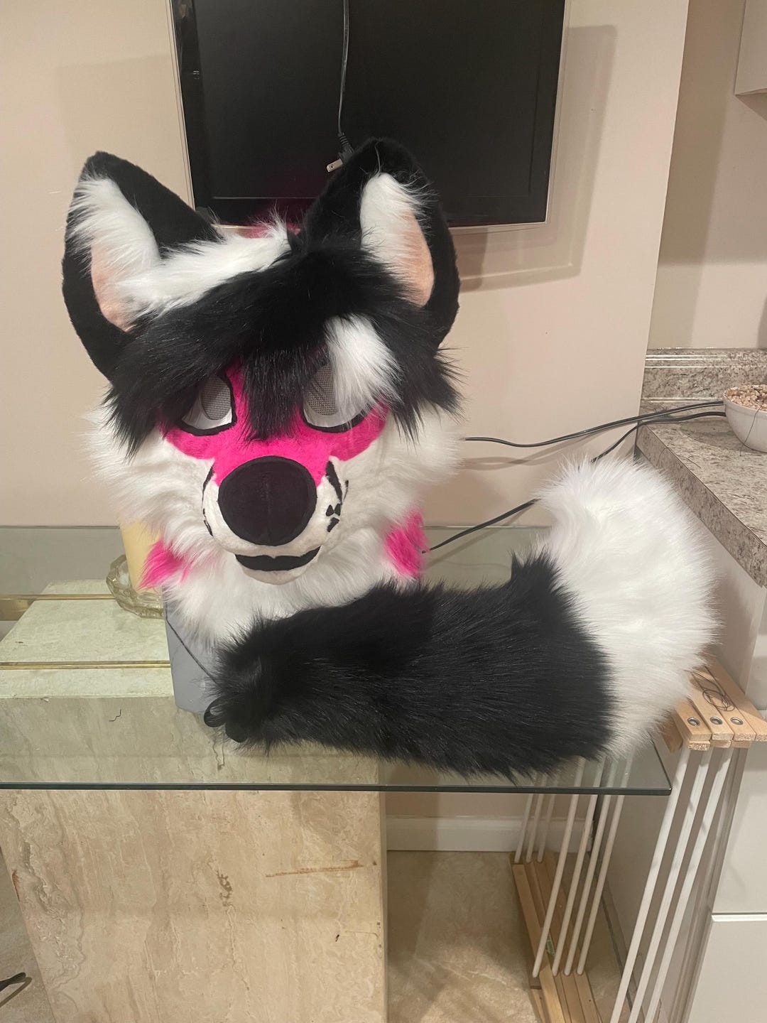 Pink Canine Fursuit Mini Partial Read Description - Etsy