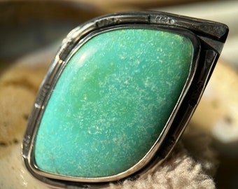 Sterling Silver Campitos Turquoise Heart Ring - Etsy