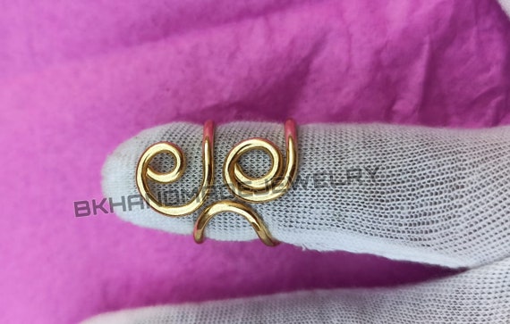 Arthritis Ring Splint Knuckle Ring Simple Midi Ring Brass | Etsy