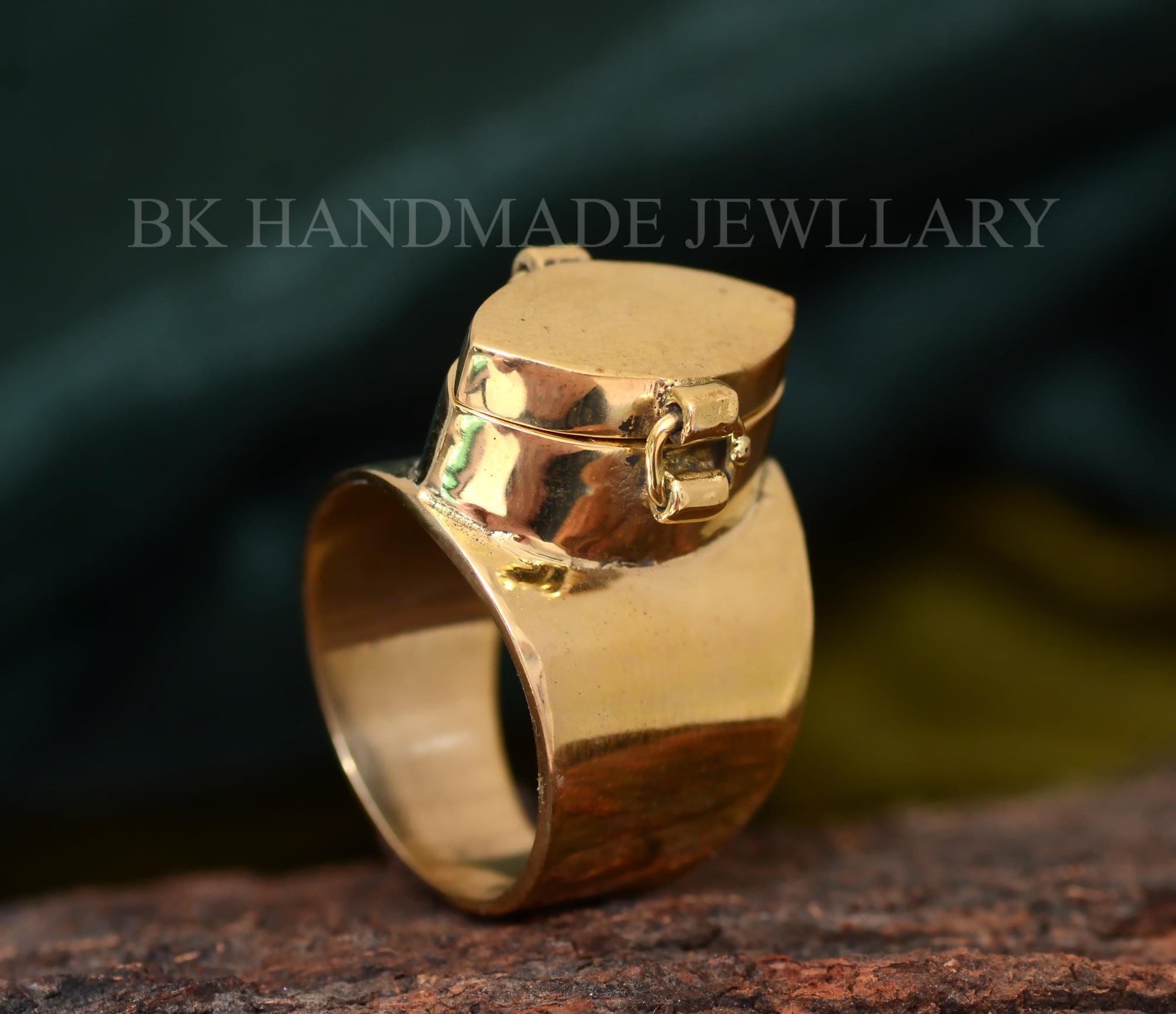 Secret Compartment Ring,small Poison Box Ring,gold Personalized Ring ...