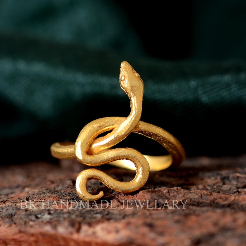 Gold Snake Ring - Etsy