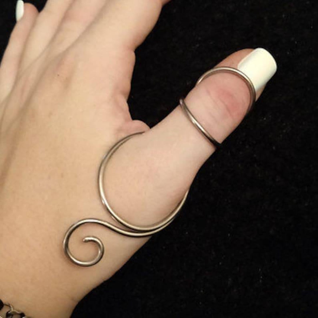 Thumb Splint Ring, Trigger Finger Rings, 925 Sterling Silver Ring ...