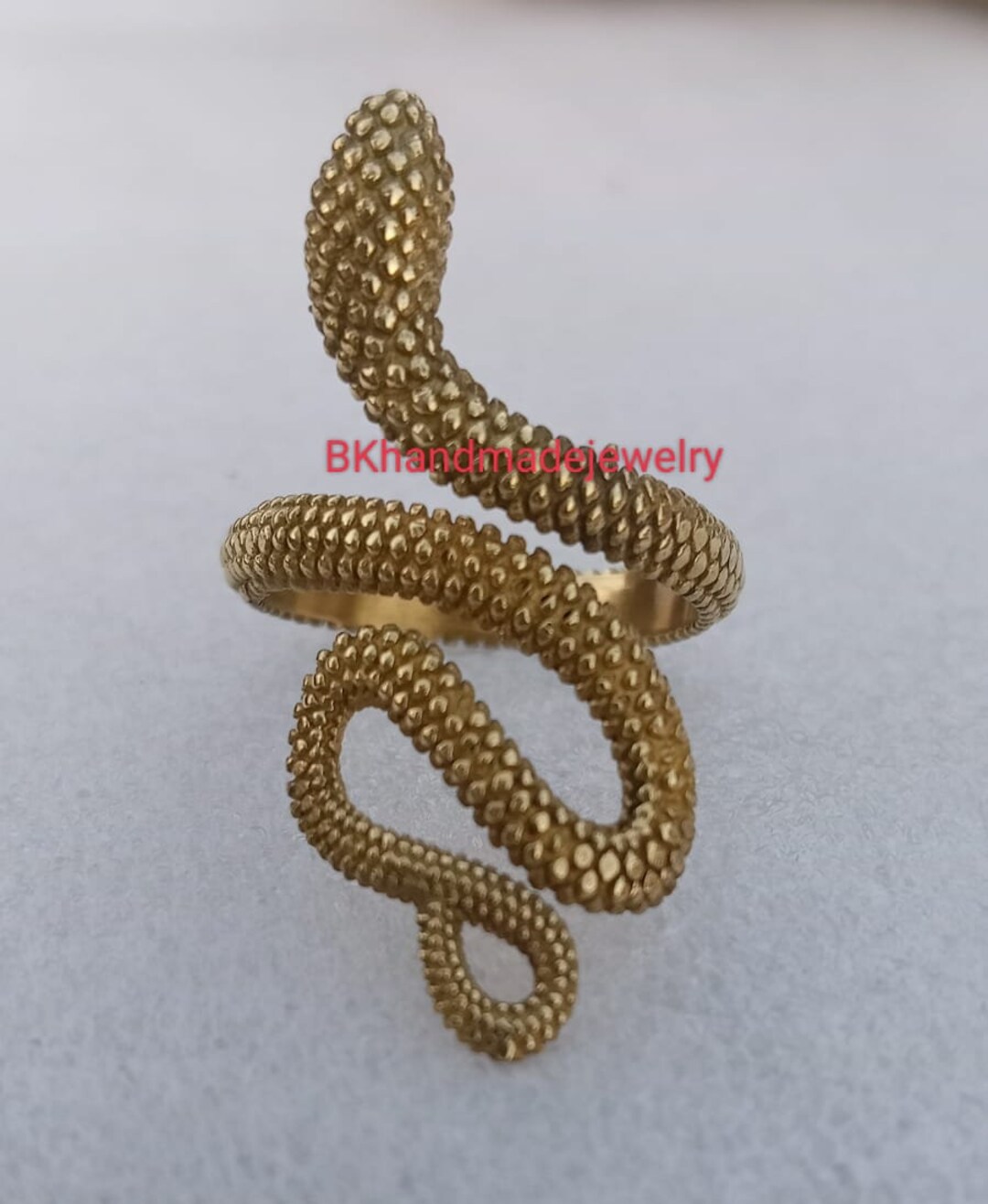 18k Gold Snake Ring,snake Wrap Ring,adjustable Snake Ring,gold Wrap ...