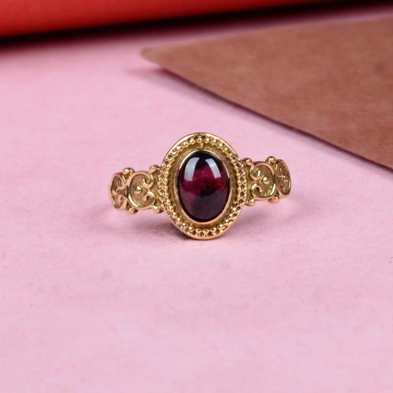 Red Stone Ring - Etsy